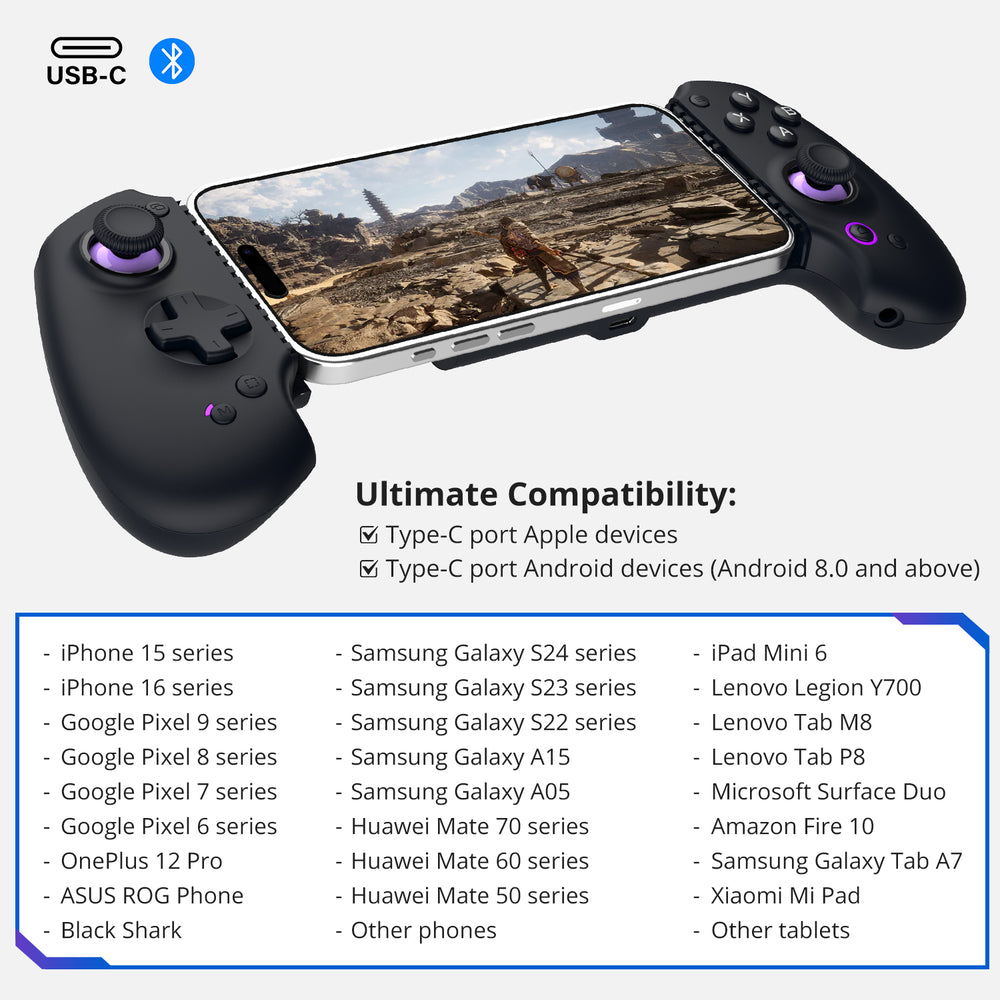 abxylute S9 Premium Mobile Controller, Type-C, Console-Quality, for iP
