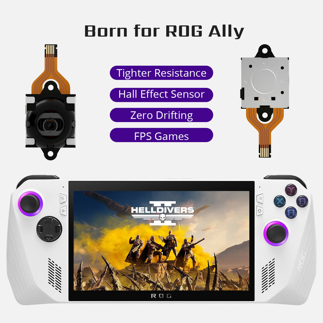 Hall Joystick for ROG Ally / X, with Free Tools Kit [Does Not Compromi